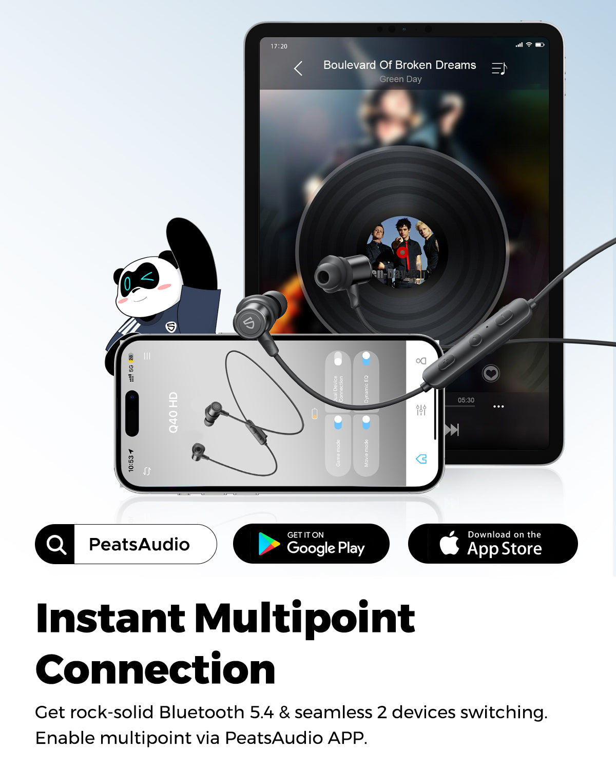 Q40 HD Neckband Sports Bluetooth Headphones – SOUNDPEATS