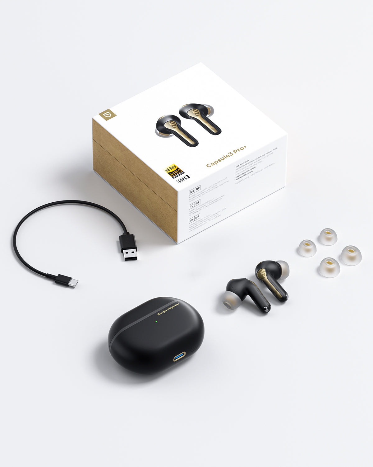Capsule3 Pro+ xMEMS Speaker AI Adaptive ANC Wireless Earbuds – SOUNDPEATS